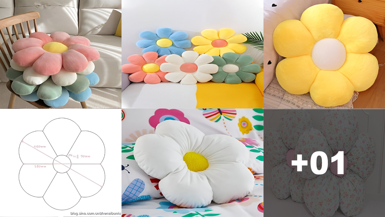 Curso de Cómo Hacer Cojín en Forma de Flor - CURSOS GRATIS DE COSTURA